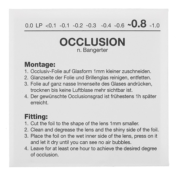 Bangerter Graded Occlusion Foil - Haag-Streit UK eshop